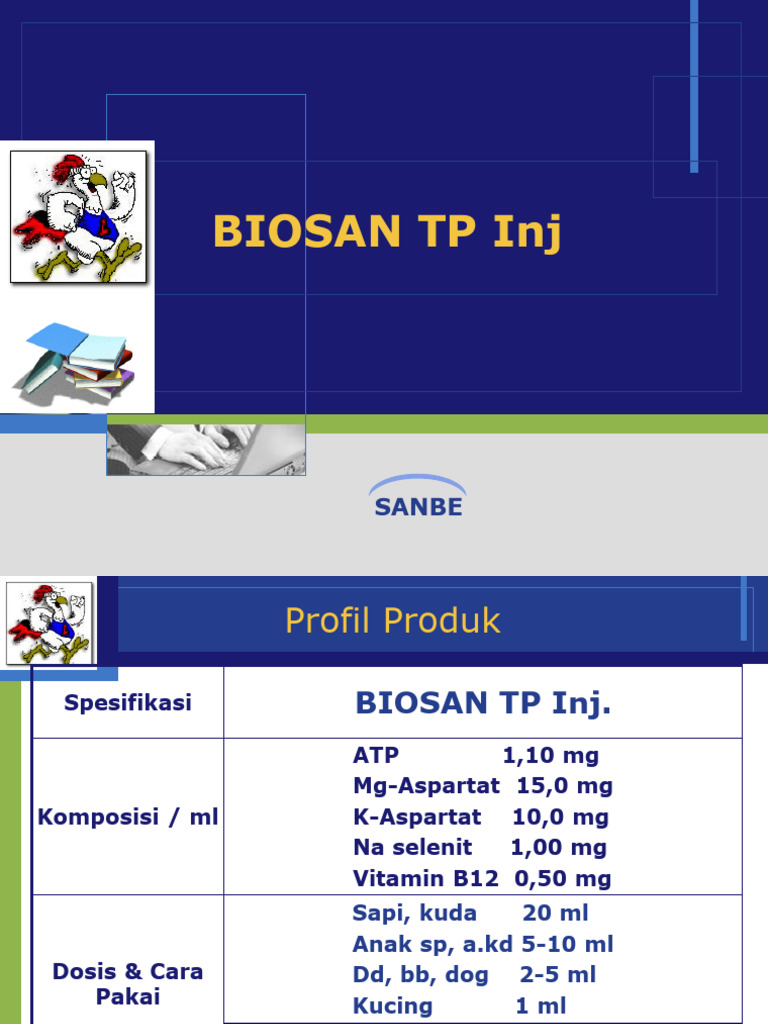 Dosis dan Fungsi Biosan TP Injeksi | PDF