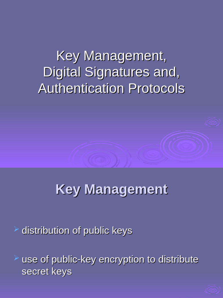 Key Management and Digital Signatures | PDF | Public Key Cryptography ...
