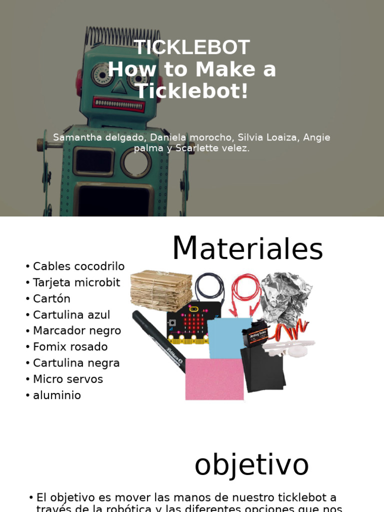 Cómo Hacer un Ticklebot | PDF