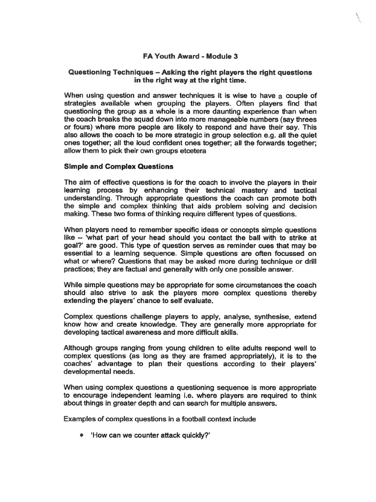 Questioning Techniques | PDF