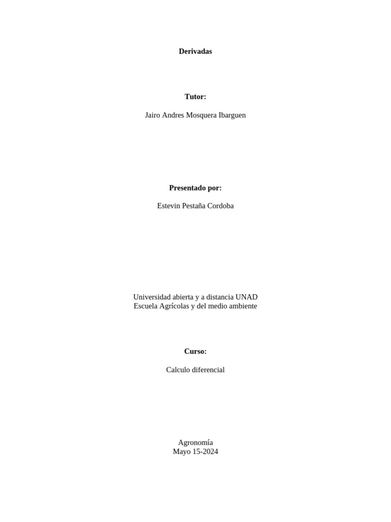 Ejercicios 3a | PDF | Derivado | Pendiente