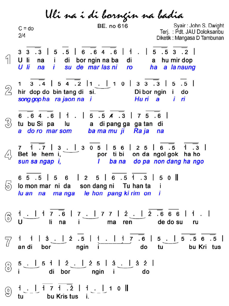 Uli Na I Di Borngin Na Badia - PSD | PDF