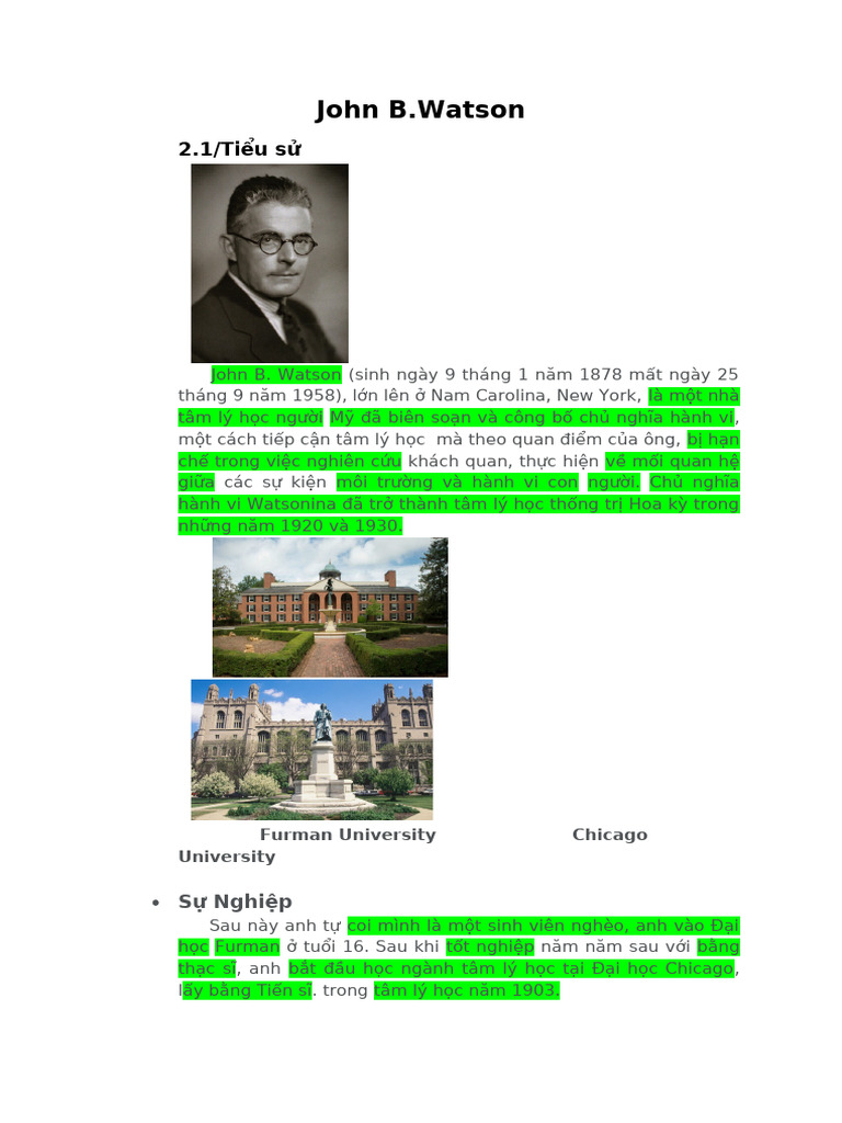 John B.Watson | PDF