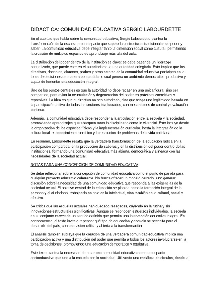 Didact Resumen | PDF | Comunidad | Escuelas