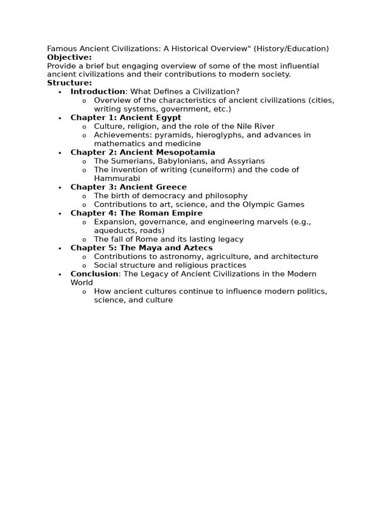 Famous Ancient Civilizations | PDF