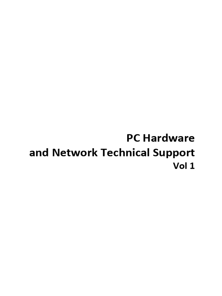 PC Hardware and Network Technical Support | PDF | Dvd | Blu Ray