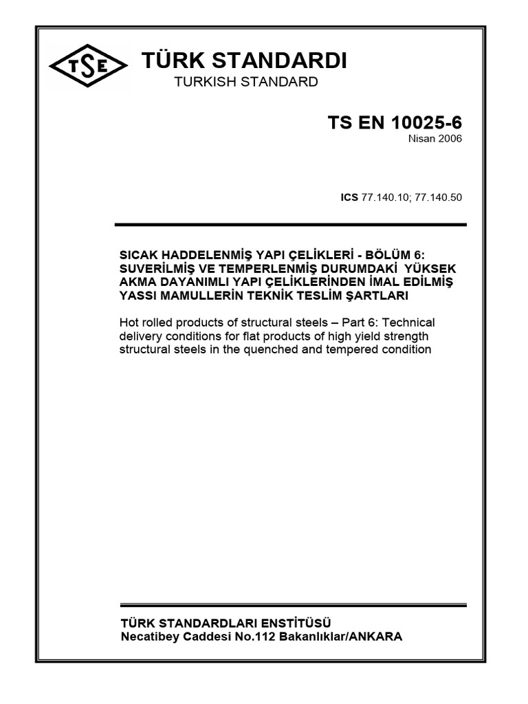 TS en 10025-6 | PDF