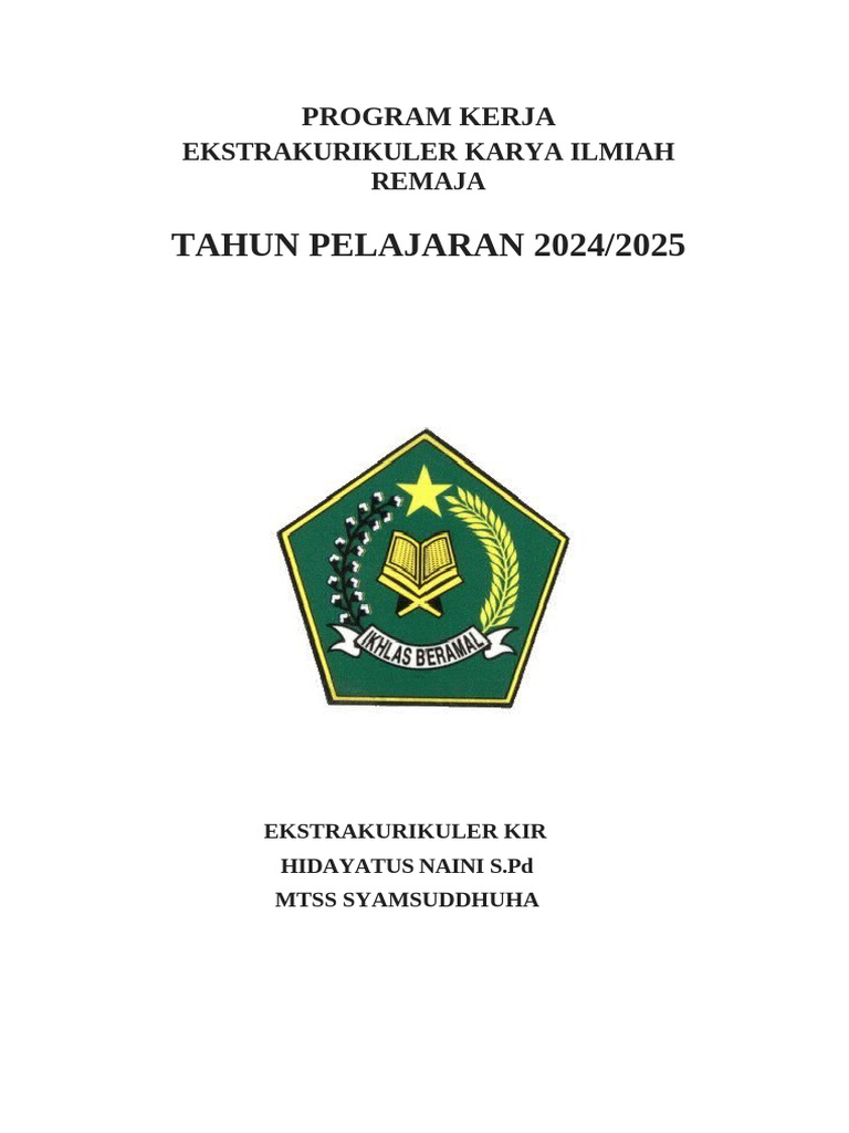 Program Kerja KIR | PDF