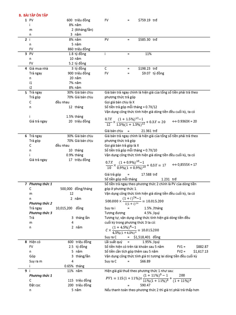 Dap An Bai Tap C3 | PDF