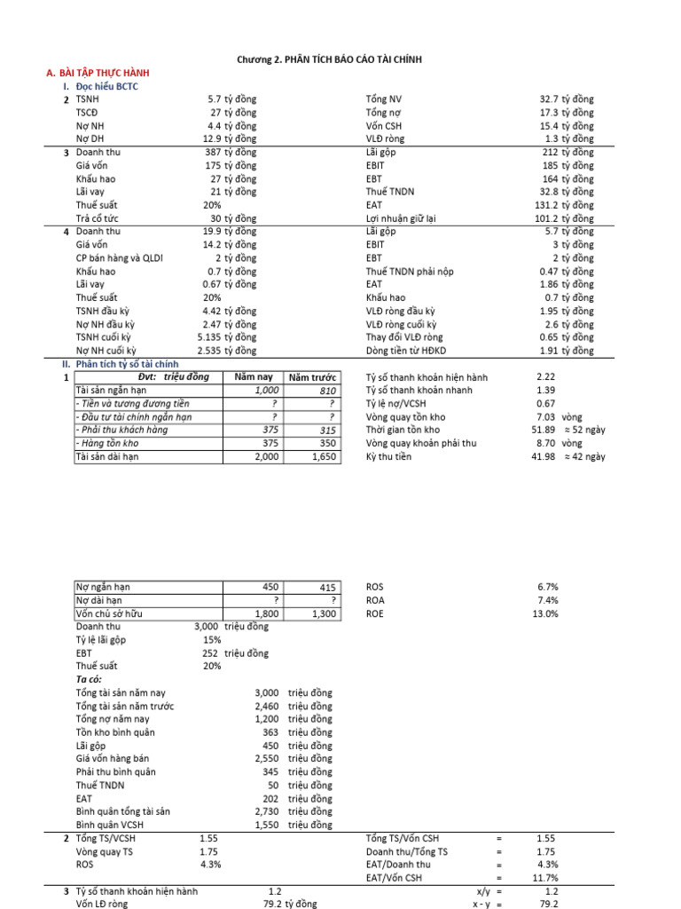 Dap An Bai Tap C2 | PDF