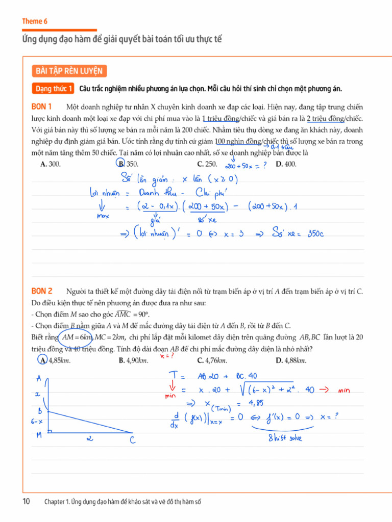 6.theme 6 BTRL Handout Ung Dung Dao Ham | PDF