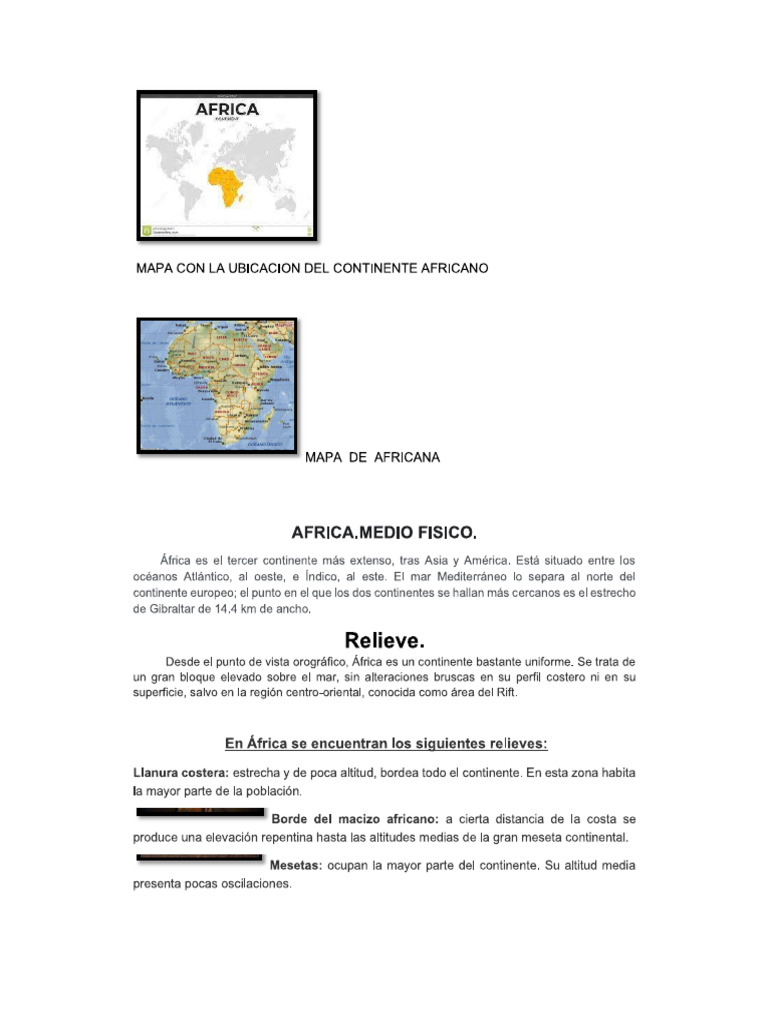 Continente Africano. | PDF