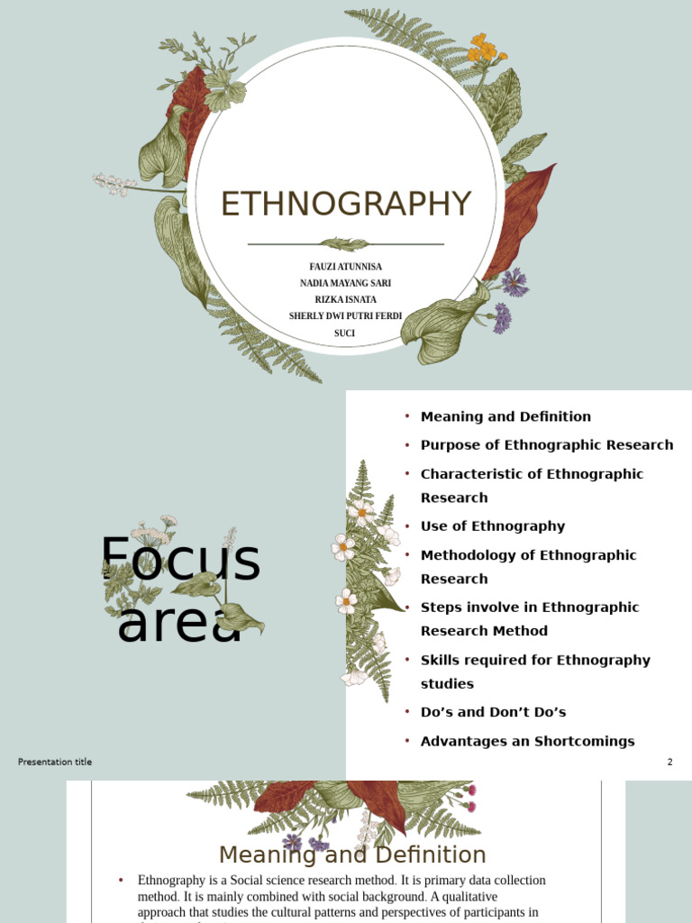 ETHNOGRAPHY | PDF | Ethnography | Data