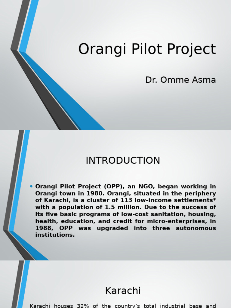 Orangi Pilot Project | PDF | Sanitary Sewer | Karachi