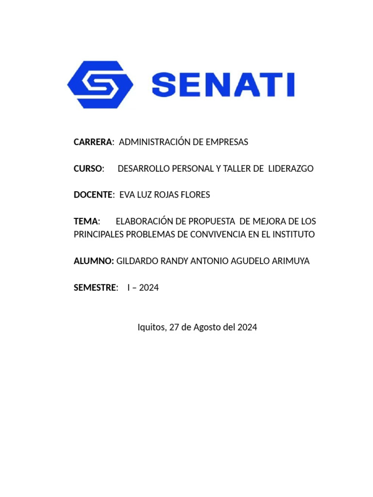 Caratula Senati | PDF