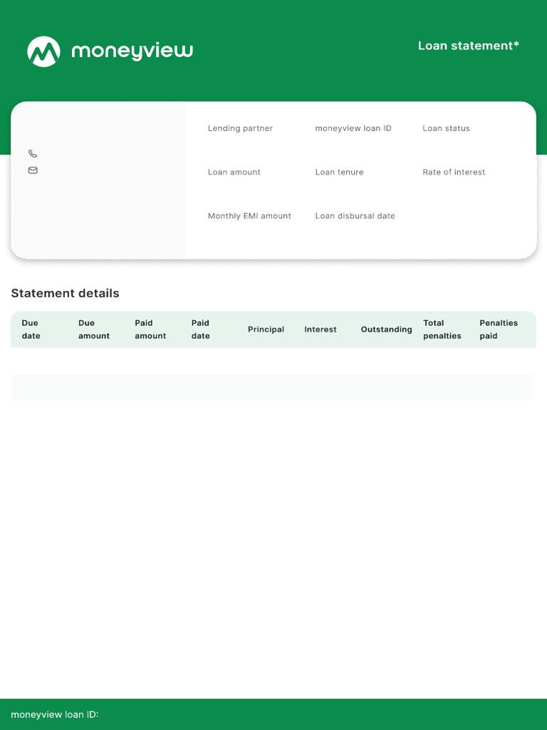 Loan Statement 21 10 2024 | PDF