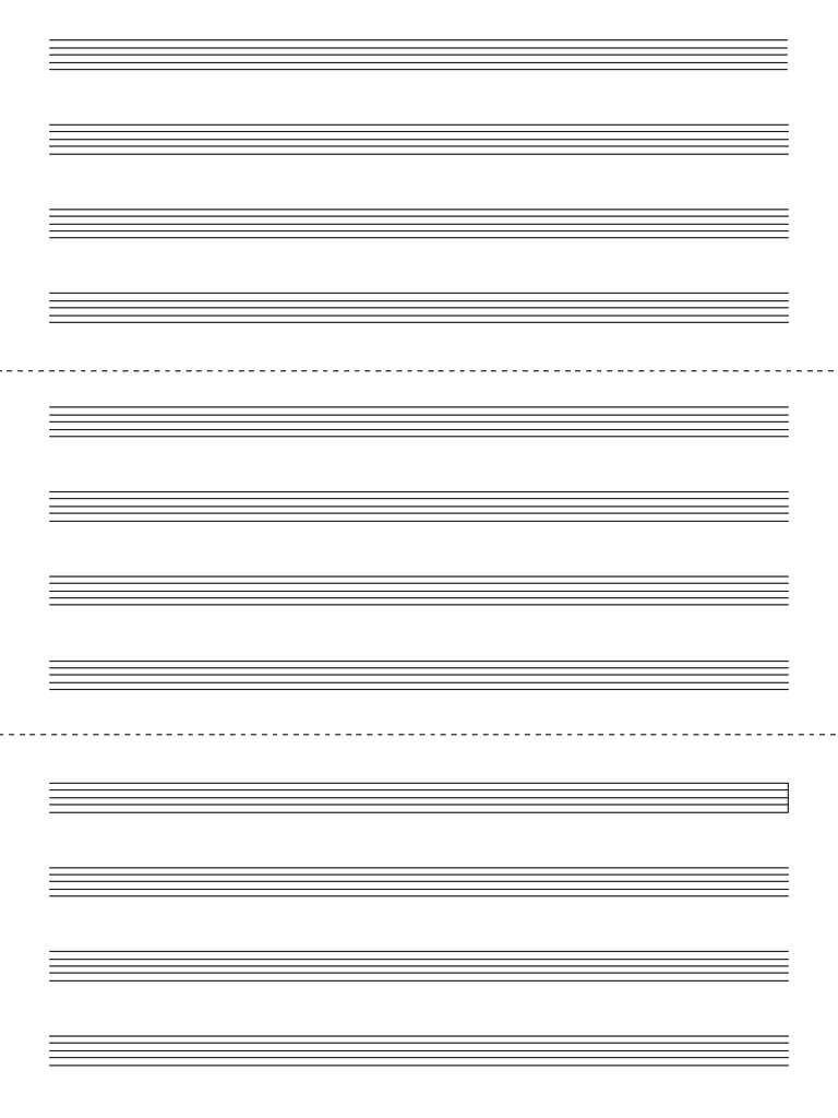 Pentagramas para Imprimir PDF | PDF