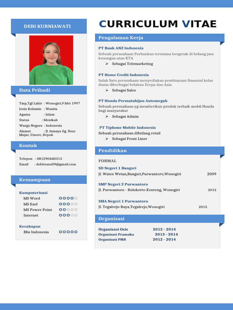 Curriculum Vitae Debi News | PDF
