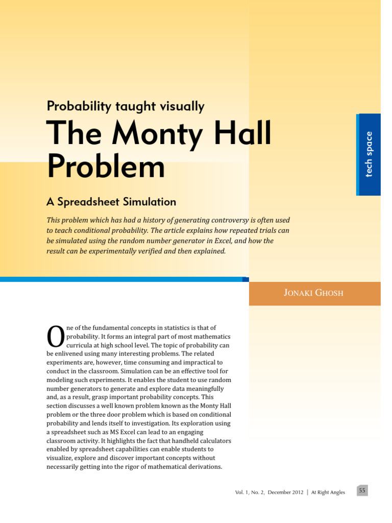 13 - The Monty Hall Problem | PDF | Applied Mathematics | Mathematics