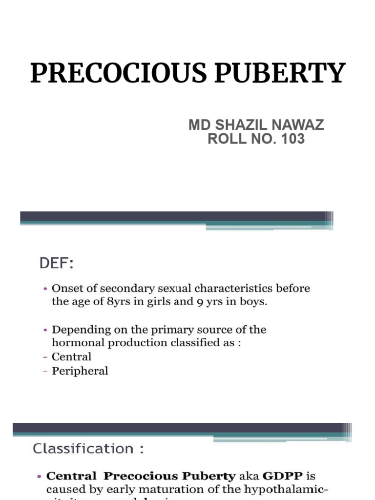 Precocious Puberty | PDF