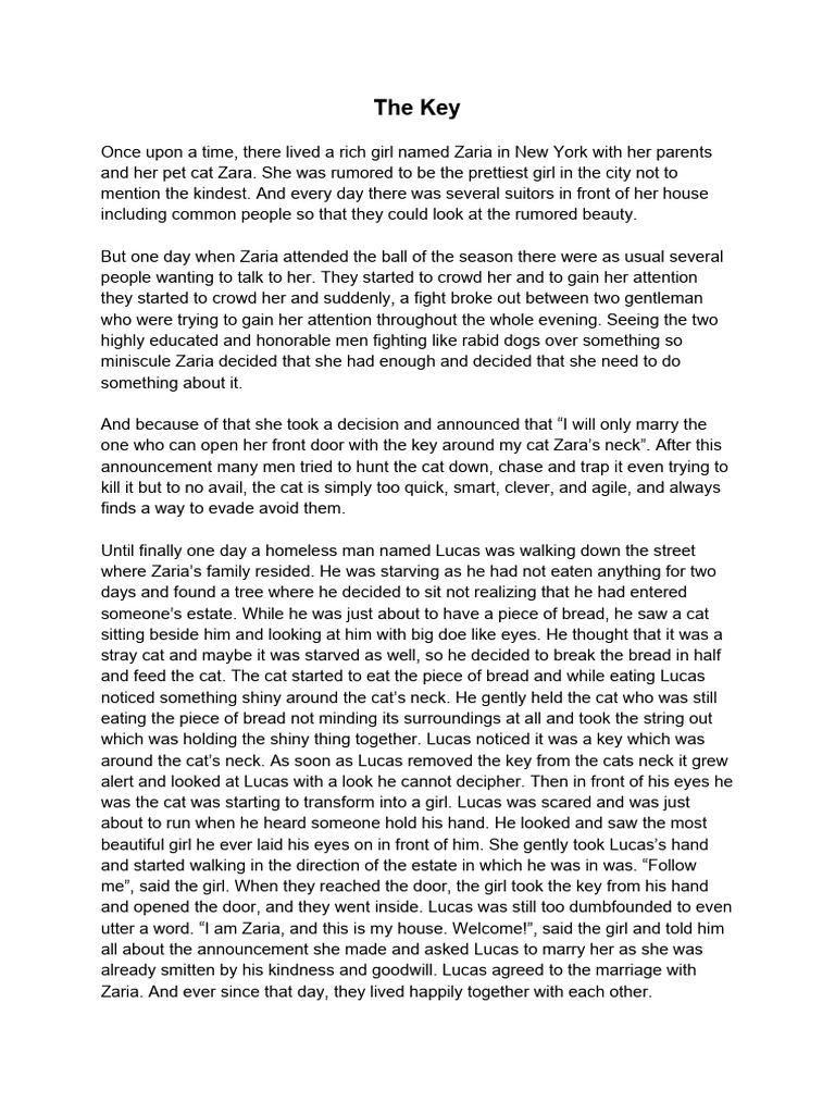 Zaria's Key: A Tale of Love and Kindness | PDF