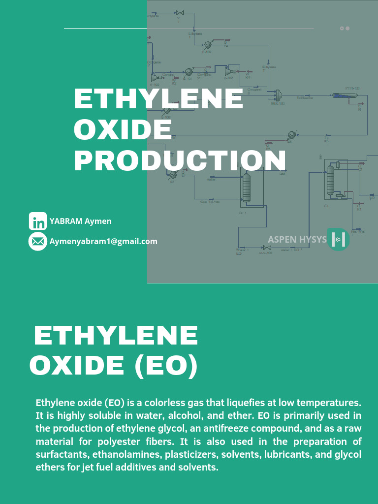Ethylene Oxide Production Simulation | PDF | Oxygen | Ethylene