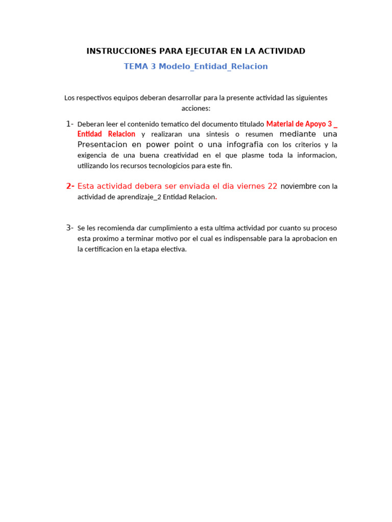 Instrucciones para Ejecutar en La Actividad Del Tema 3 Base de Datos ...