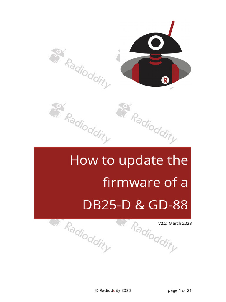 2023-03-30 How To Update Firmware On DB25-D and GD-88 v2.2 | PDF | Booting | Radio