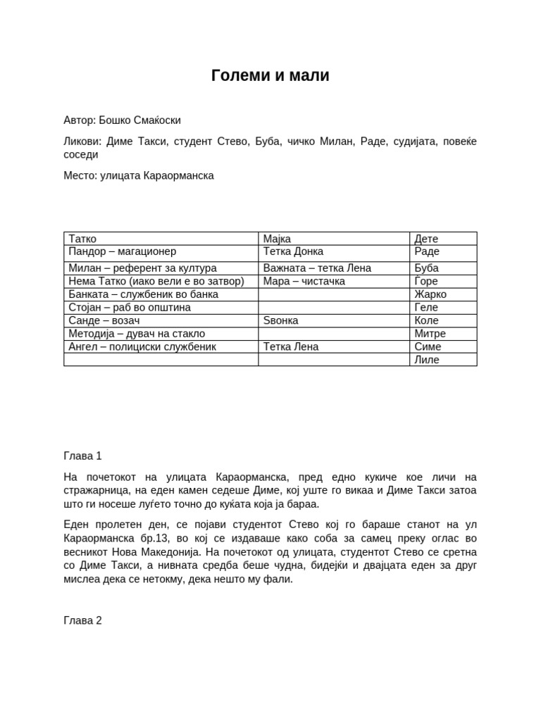 Големи и мали | PDF