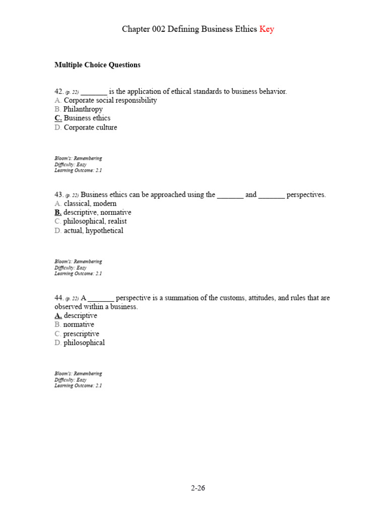 Business Ethics and Corporate Responsibility | PDF | Corporate Social ...