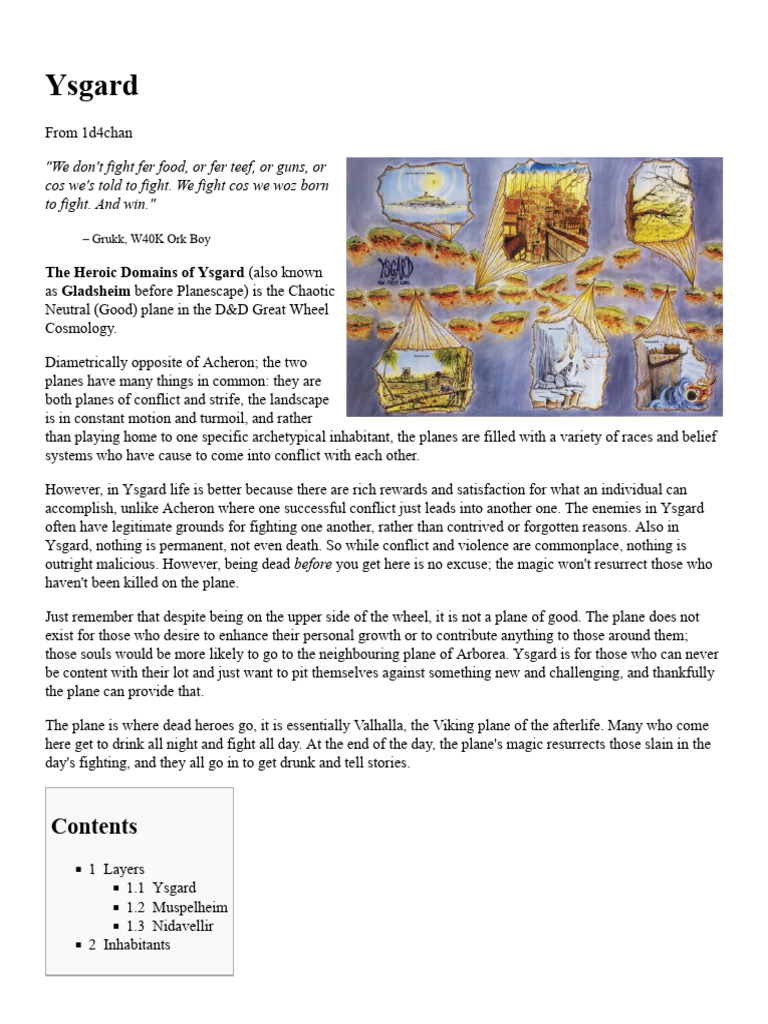 Ysgard - 1d4chan | PDF | Dungeons & Dragons