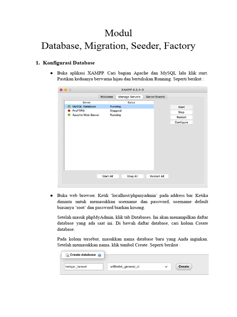 Modul Database, Migration, Seeder, Factory | PDF