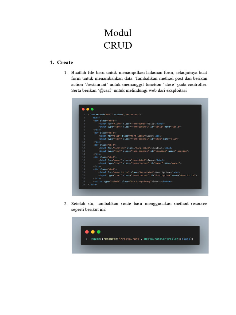 Modul Crud | PDF