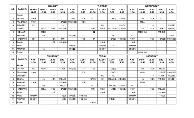XI JEE NEET CET Final Timetable | PDF