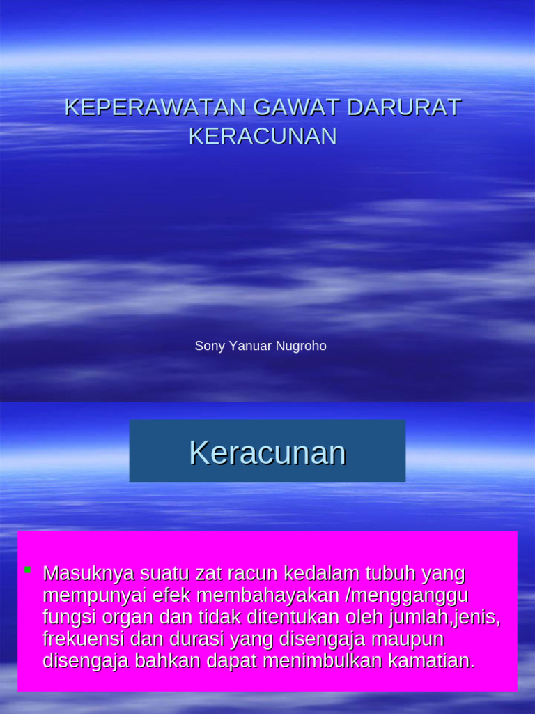 Gadar Keracunan Sinkronisasi Dengan Modul | PDF