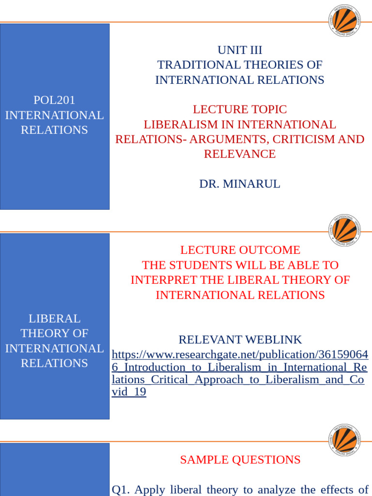 17-19 Liberalism in Ir | PDF | Liberalism | Political Science