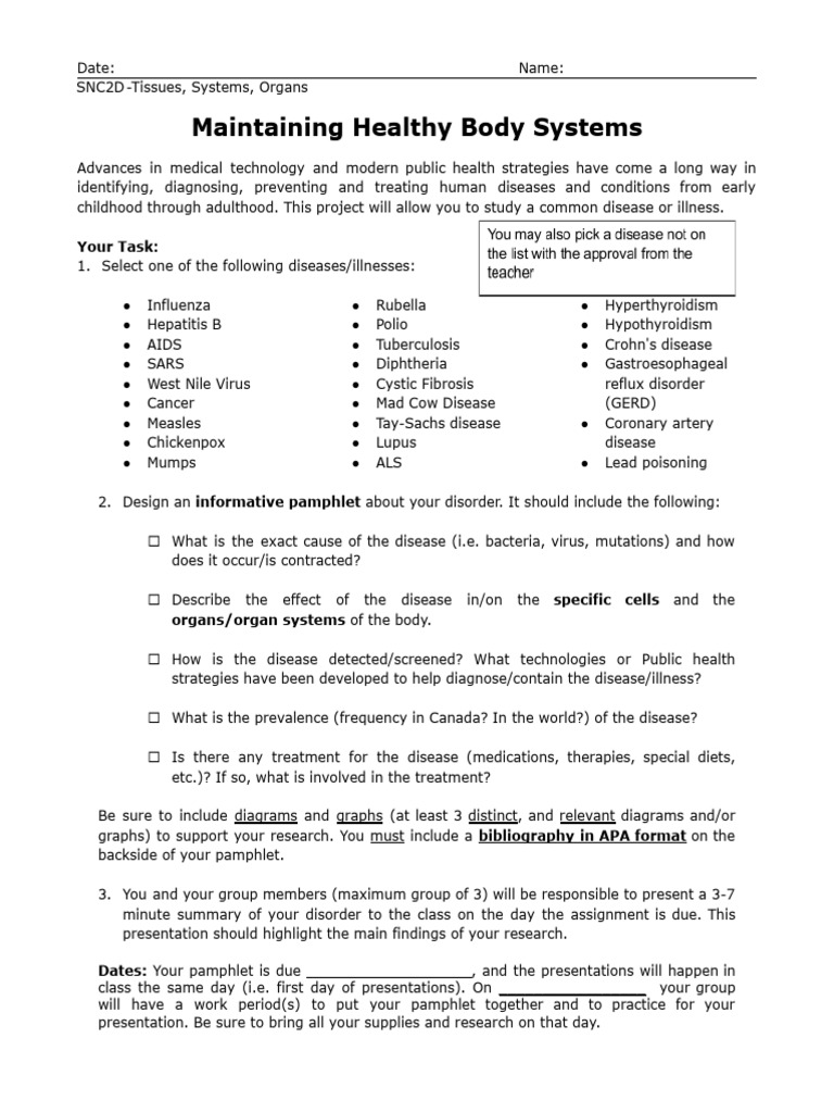 Updated 2024 - Disease Pamphlet-Brochure Project | PDF | Virus ...