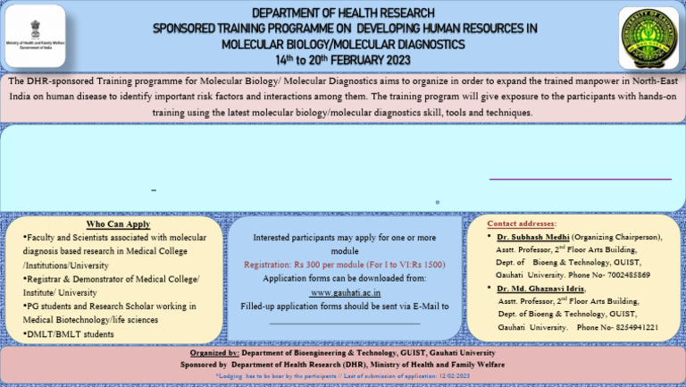 Molecular Biology Training in NE India | PDF | Molecular Biology | Biology