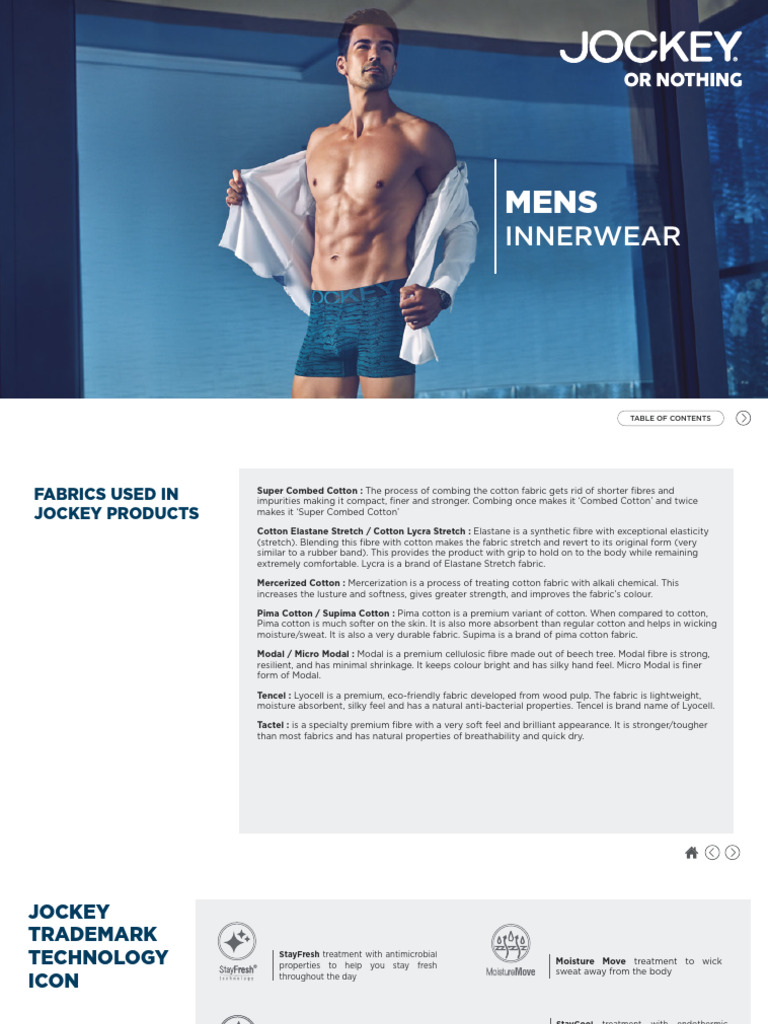 Mens Innerwear Catalogue M8 | PDF | Rayon | Textiles