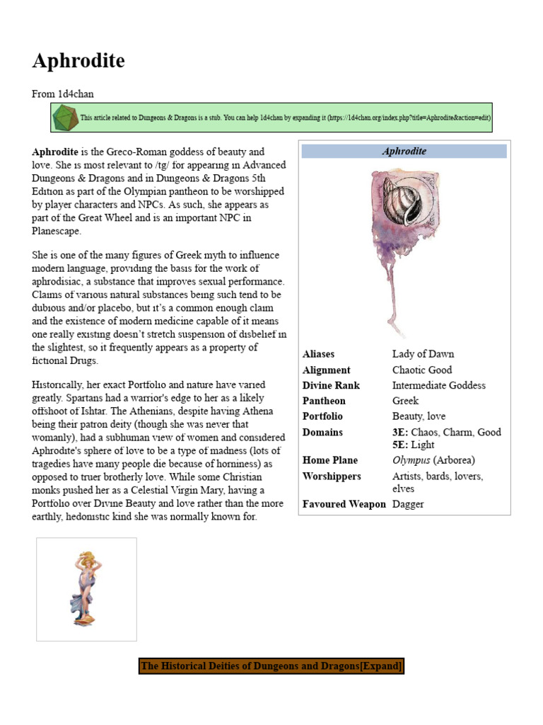 Aphrodite - 1d4chan | PDF | Aphrodite | Mythology