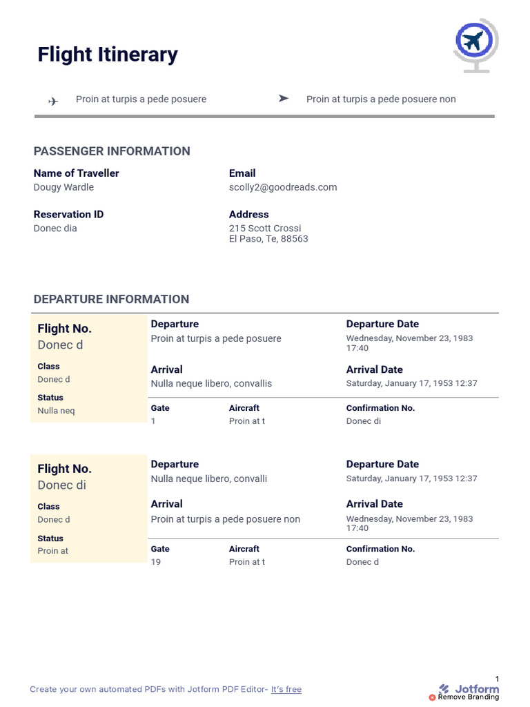 Flight Ticket | PDF