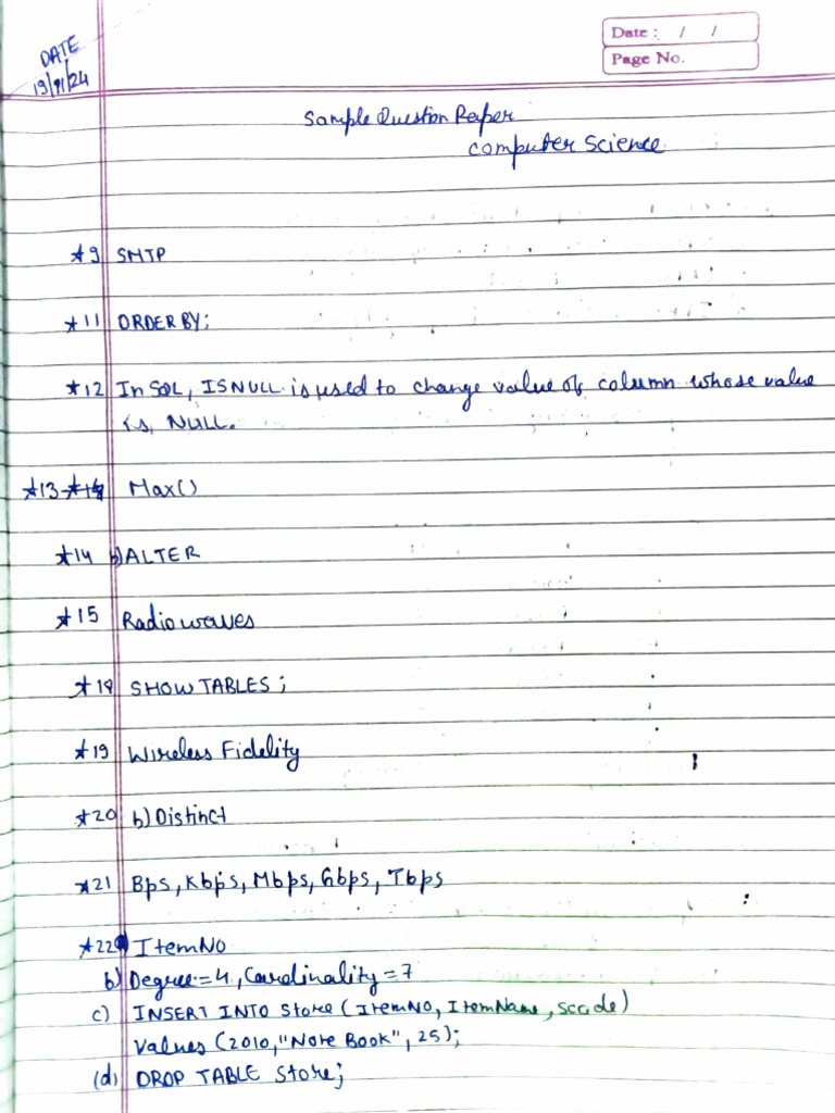 Cs Class 12 Questions | PDF