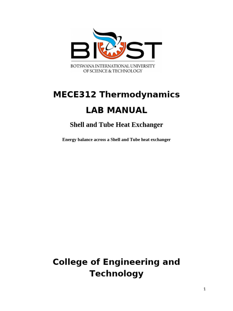 Energy Balance in Shell and Tube Exchanger | PDF | Heat Exchanger | Heat