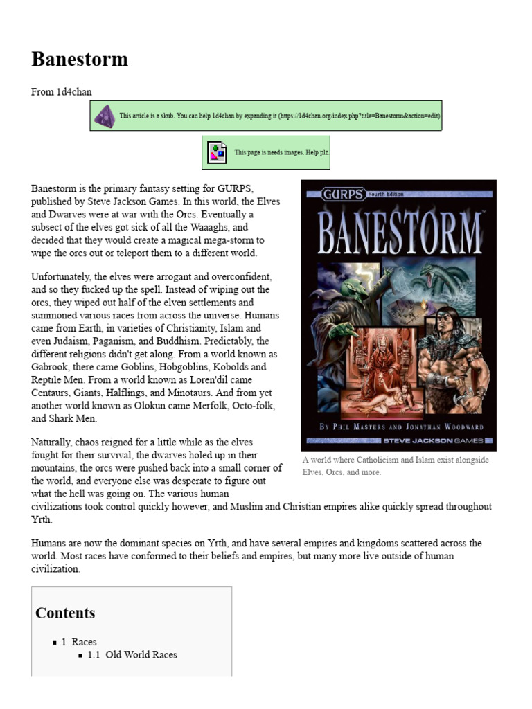 Banestorm - 1d4chan | PDF | Elf (Dungeons & Dragons)