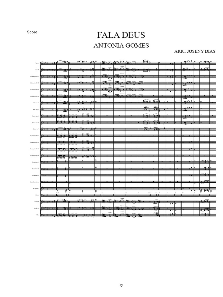 FALA DEUS - GRADE - Score | PDF