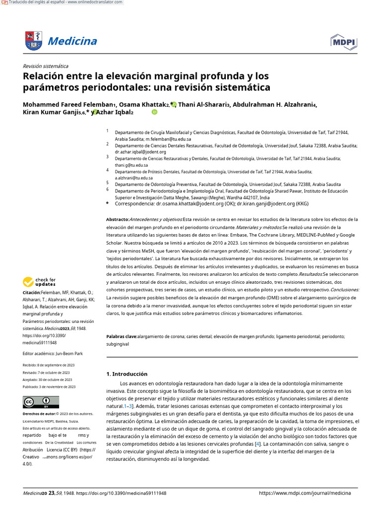 ELEVACION DE MARGEN PROFUNDO 2.en - Es | PDF | Odontología