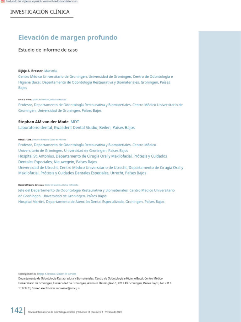 Deep Margin Elevation A Case Report Study 2023.en - Es | PDF ...