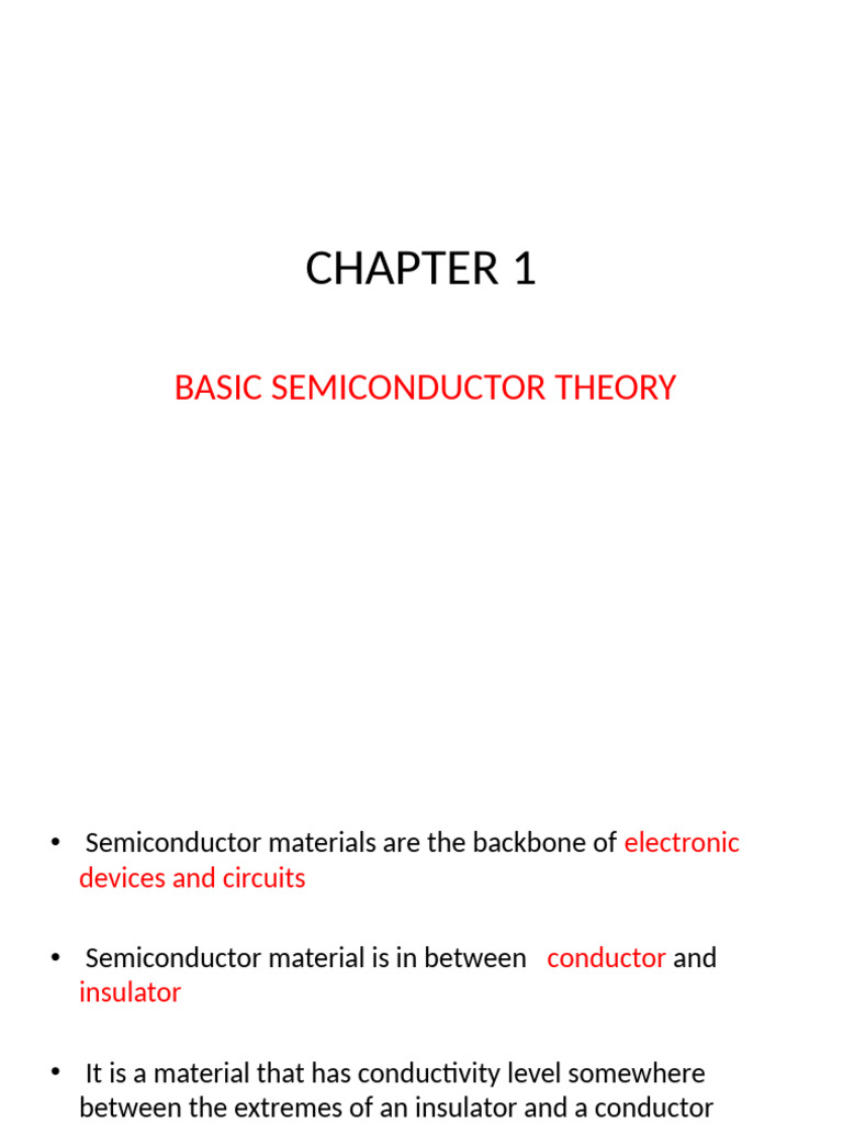 Rebuilt - Chapter 1 | PDF | Semiconductors | P–N Junction