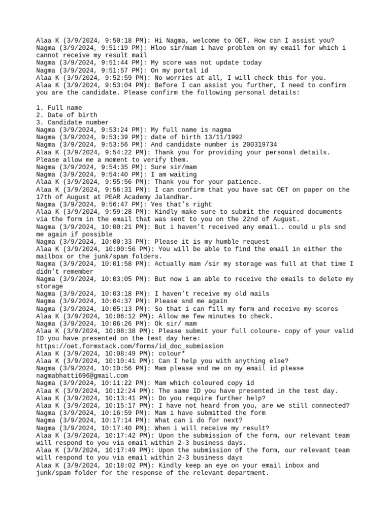 Transcript | PDF | Email | Internet