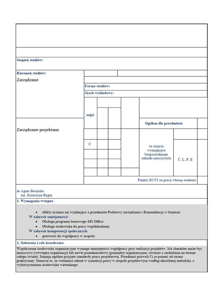 Ogólna Sem 2 Z - I - Zarzadzanie - Projektami Online | PDF Ogólna Sem 2 Z - I - Zarzadzanie - Projektami Online | PDF